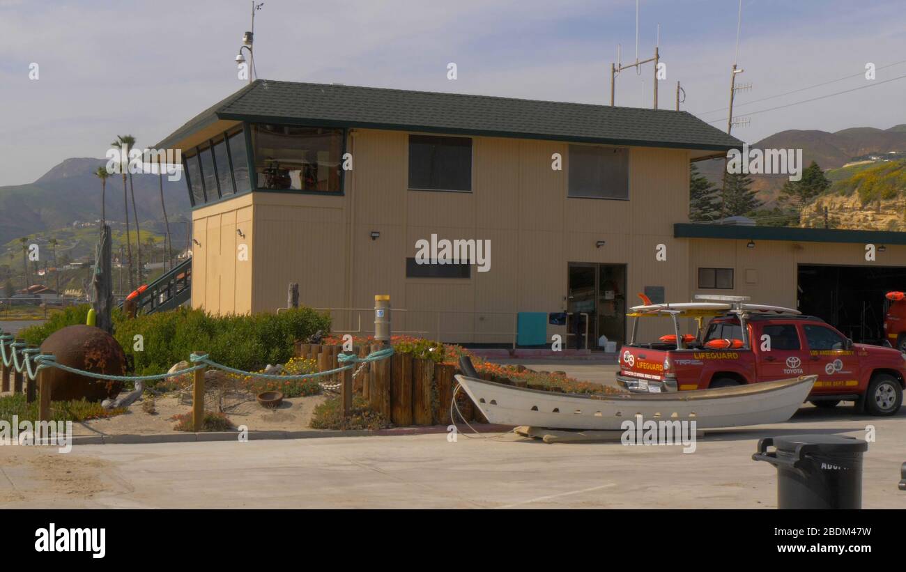 Malibu Lifeguards Headquarter at Zuma Beach - MALIBU, USA - MARCH 29 ...