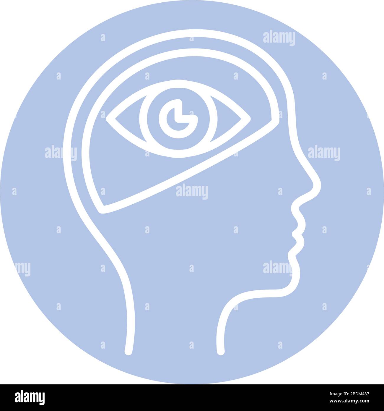 eye inside human head block style icon vector design Stock Vector Image ...