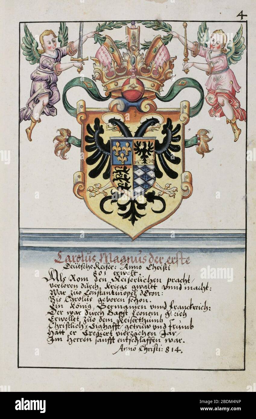 Habsburger Wappenbuch Fisch saa-V4-1985 004r Stock Photo - Alamy