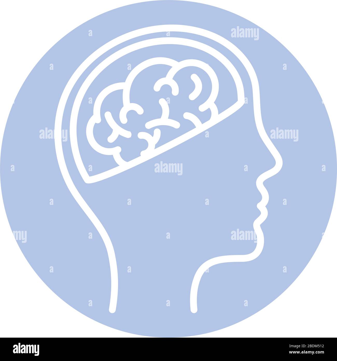 brain inside human head block style icon vector design Stock Vector ...
