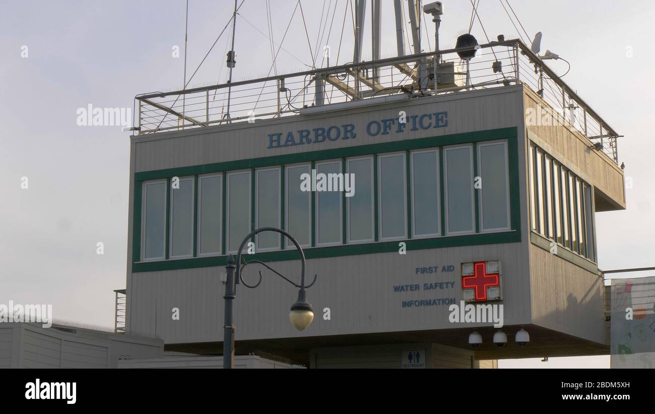 Harbor Office on Santa Monica Pier - LOS ANGELES, USA - MARCH 29, 2019 ...