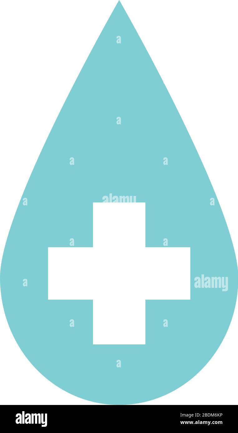 Isolated drop with cross flat style icon vector design Stock Vector ...