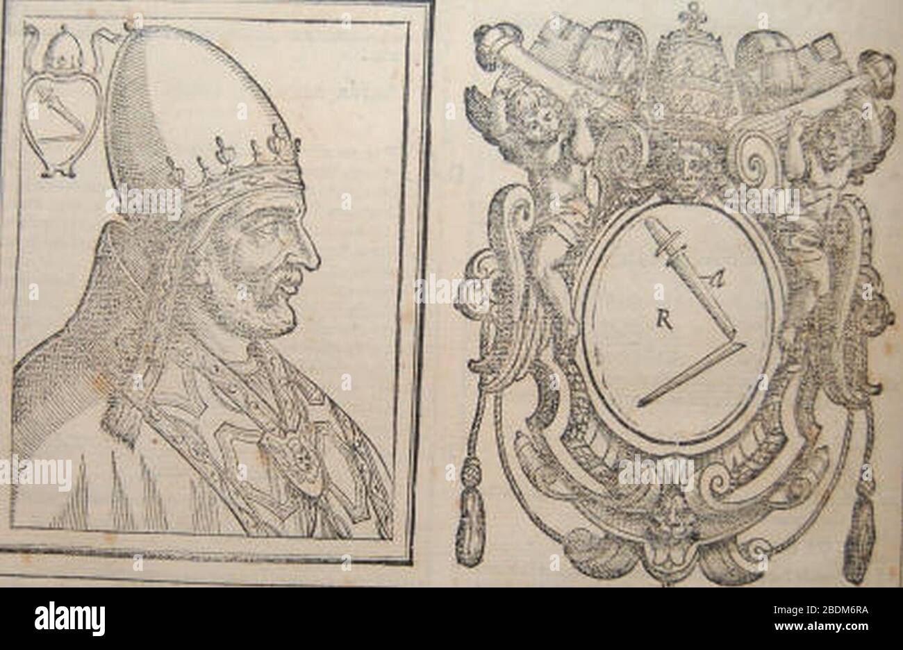 Hadrianus IV. face coat Stock Photo - Alamy