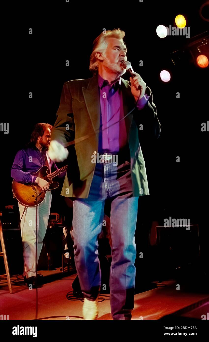 Washington, DC. USA, March 21, 1992 Kenny Rogers live during the 50th ...