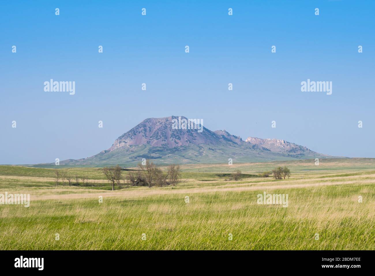 An overlooking view of nature in Bear Butte State Park, South Dakota ...