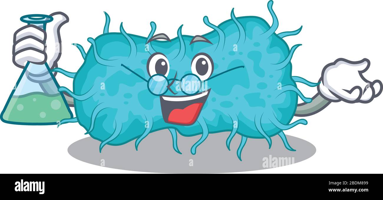 bacteria prokaryote smart Professor Cartoon design style working with ...