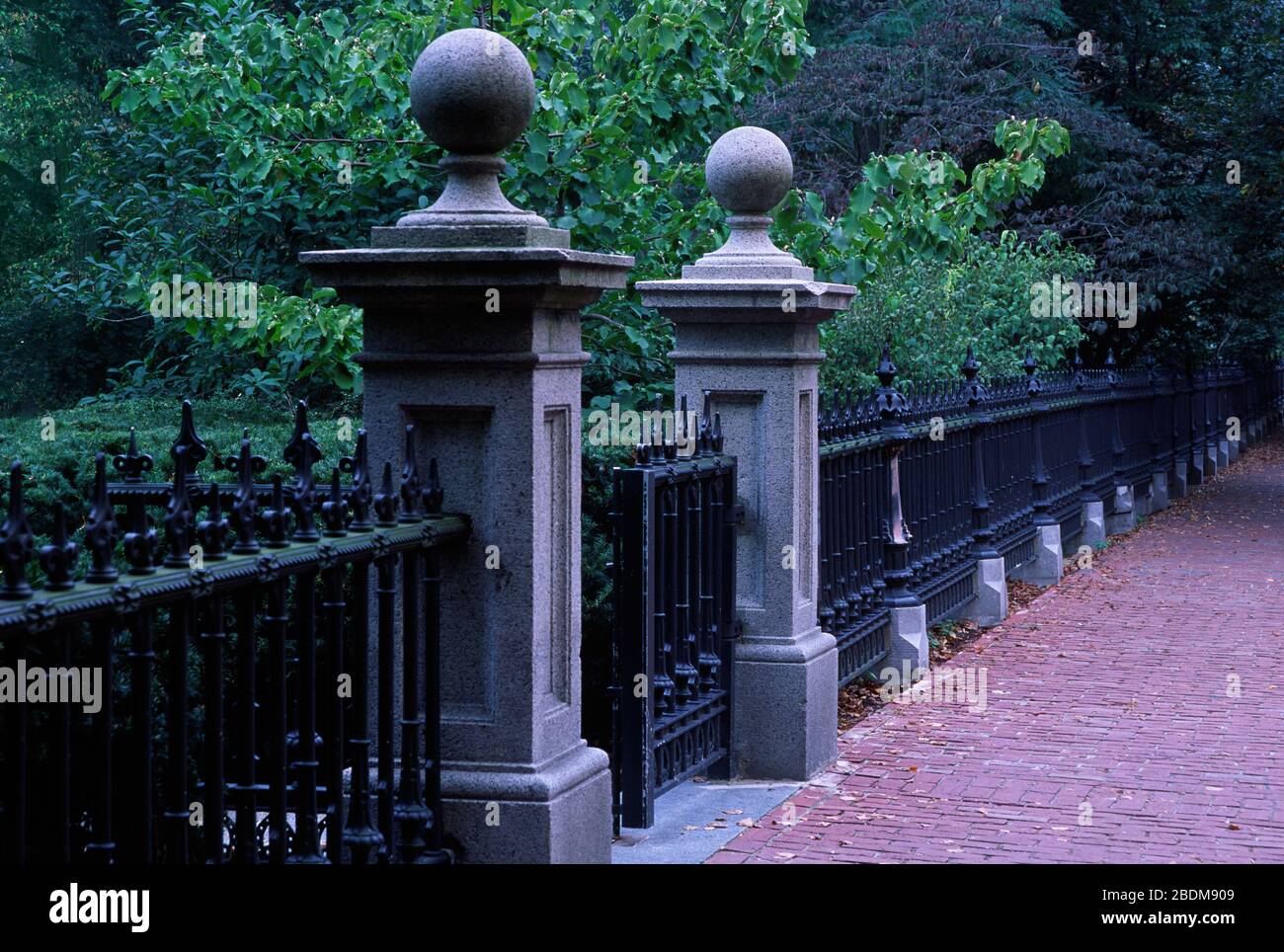 Boston Common gate, Boston, Massachusetts Stock Photo - Alamy