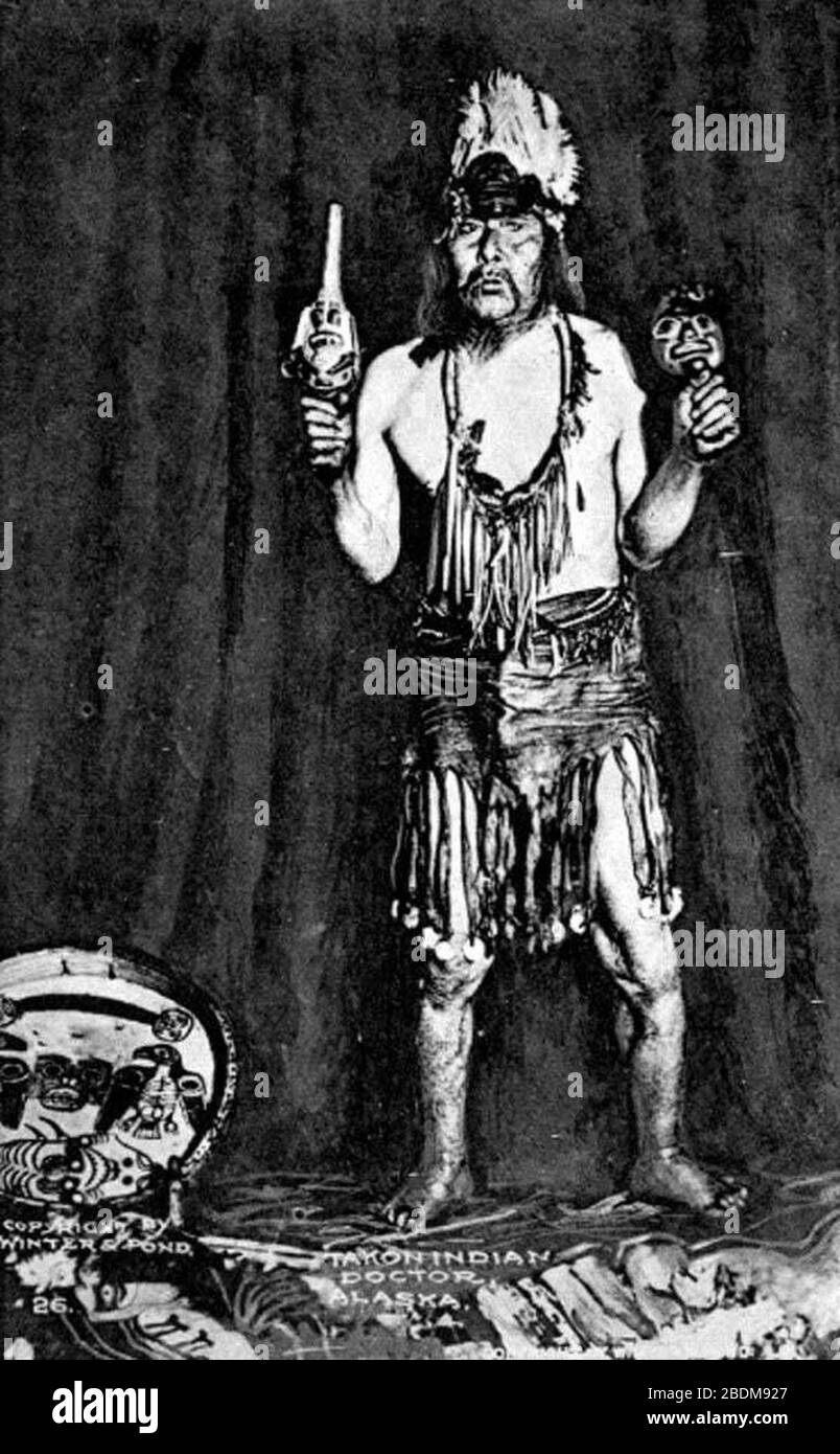 Haida Native American healer, Alaska, circa 1906 (AL CA 6730 Stock ...