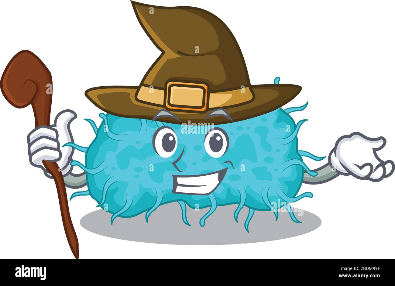 bacteria prokaryote sneaky and tricky witch cartoon character Stock ...
