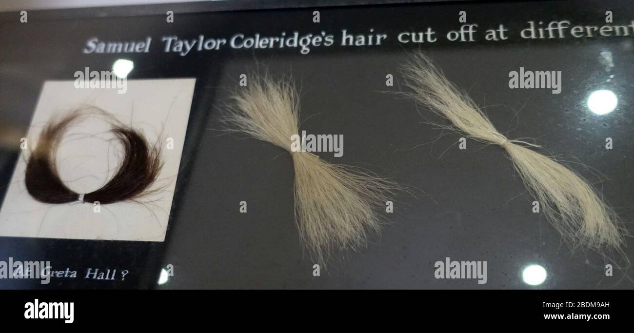 Hair cuttings of Samuel Taylor Coleridge - Coleridge Cottage - Nether ...