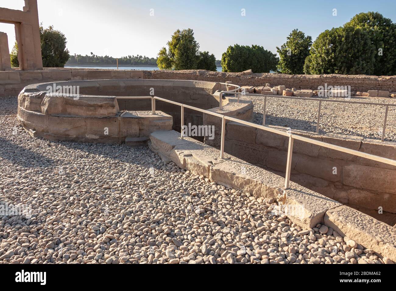 Nilometer at the Temple of Kom Ombo, used to measure the water level of ...