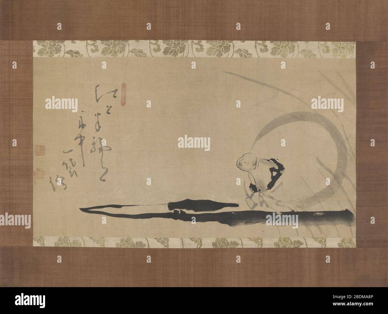 Hakuin Ekaku - Hotei in a Boat Stock Photo - Alamy