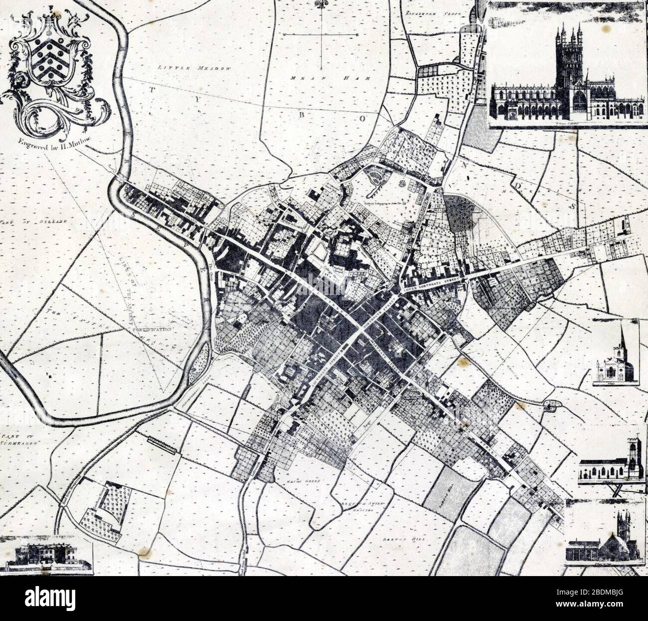 Map of gloucester hi-res stock photography and images - Alamy