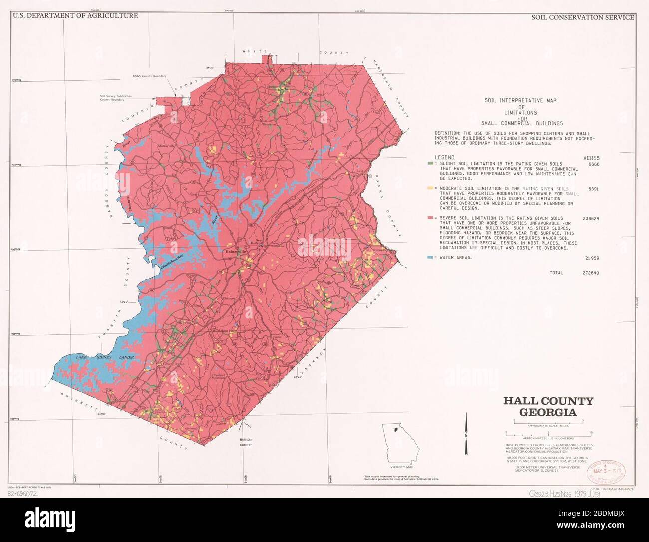 Hall County, Georgia - soil interpretive map of limitations for small ...