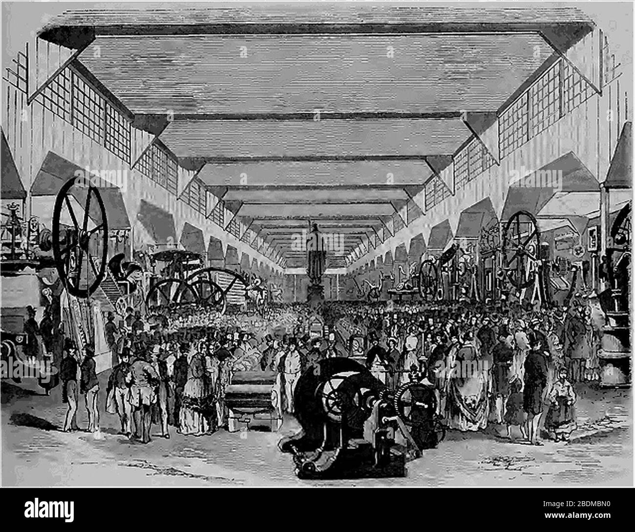 Hall of Machines at the 1844 Paris Industry Exposition Stock Photo - Alamy