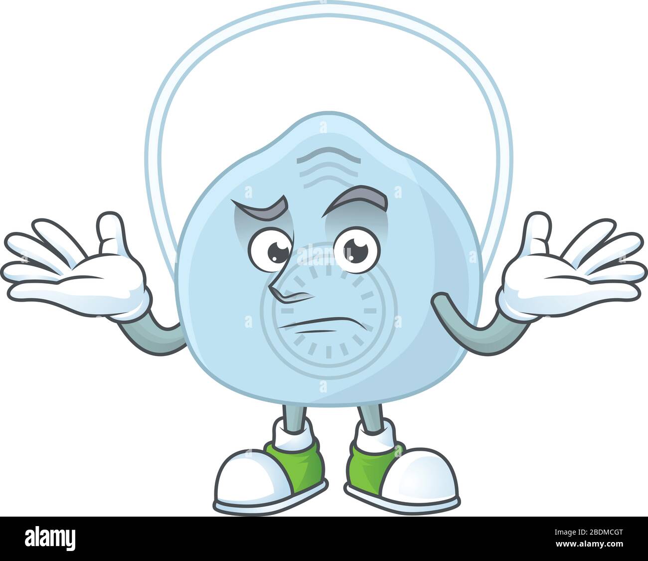 An image of breathing mask in grinning mascot cartoon style Stock ...