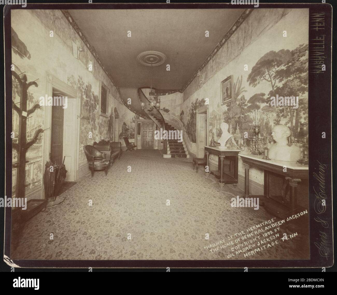 Hallway of the Hermitage, the home of General Andrew Jackson Stock ...