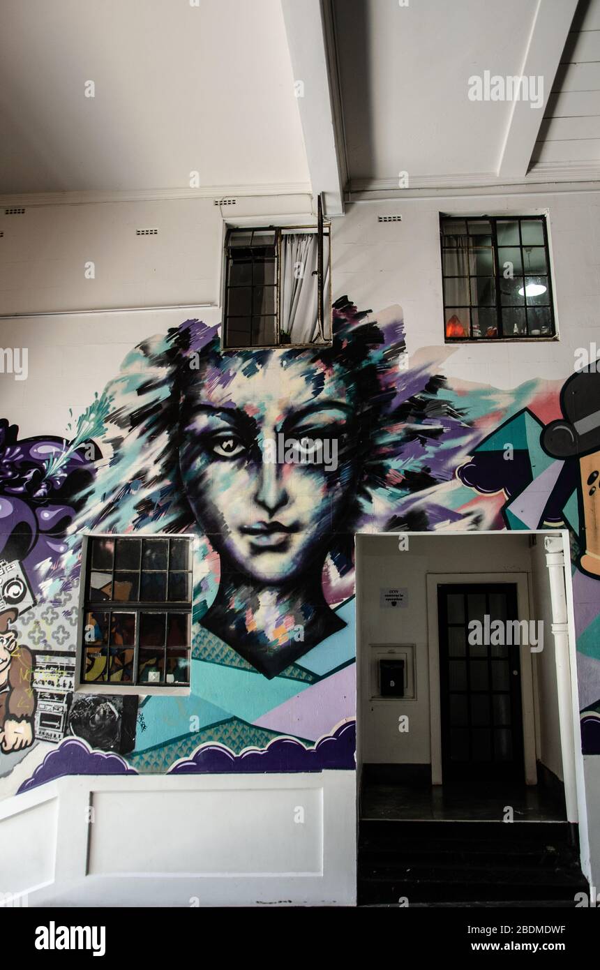 AUCKLAND, NEW ZEALAND - April 4, 2020: Graffiti street art mural in ...