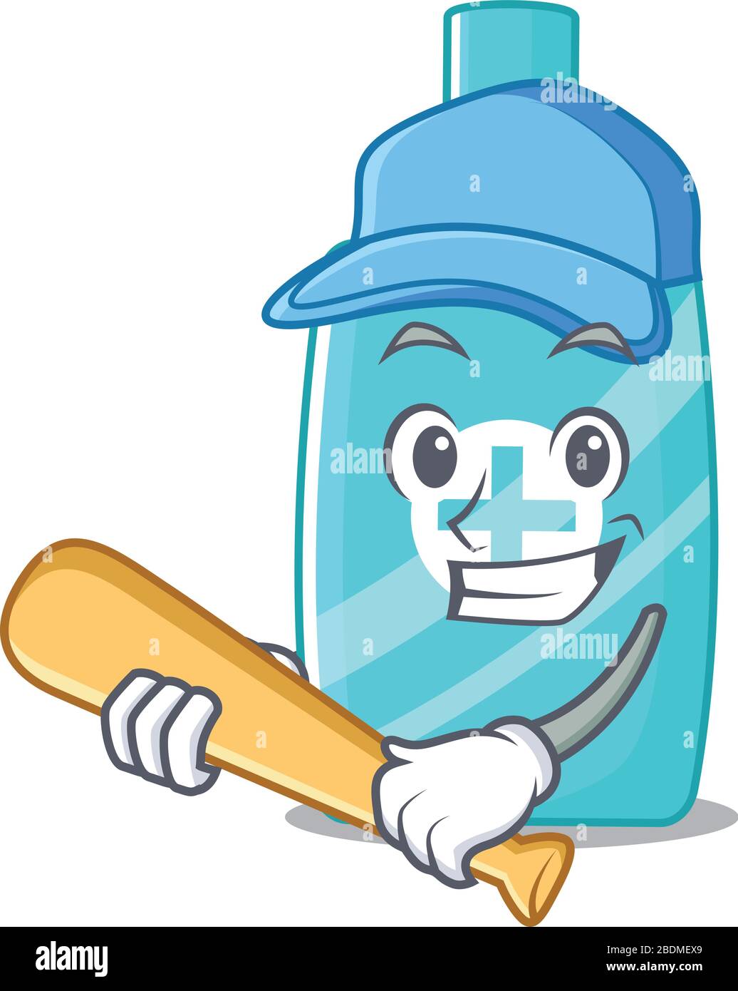 Picture of ointment cream cartoon character playing baseball Stock ...