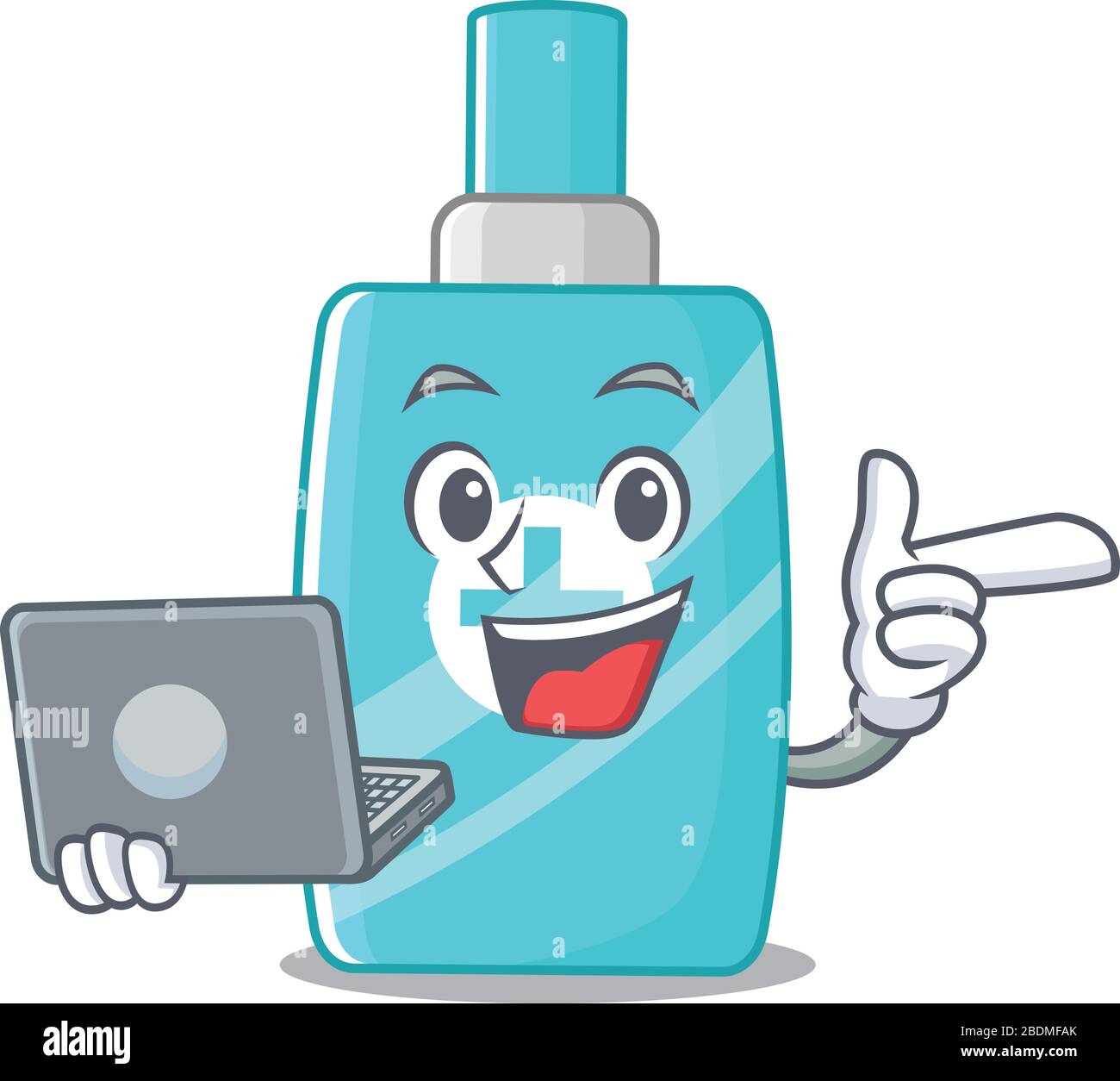 Cartoon character of ointment cream clever student studying with a ...