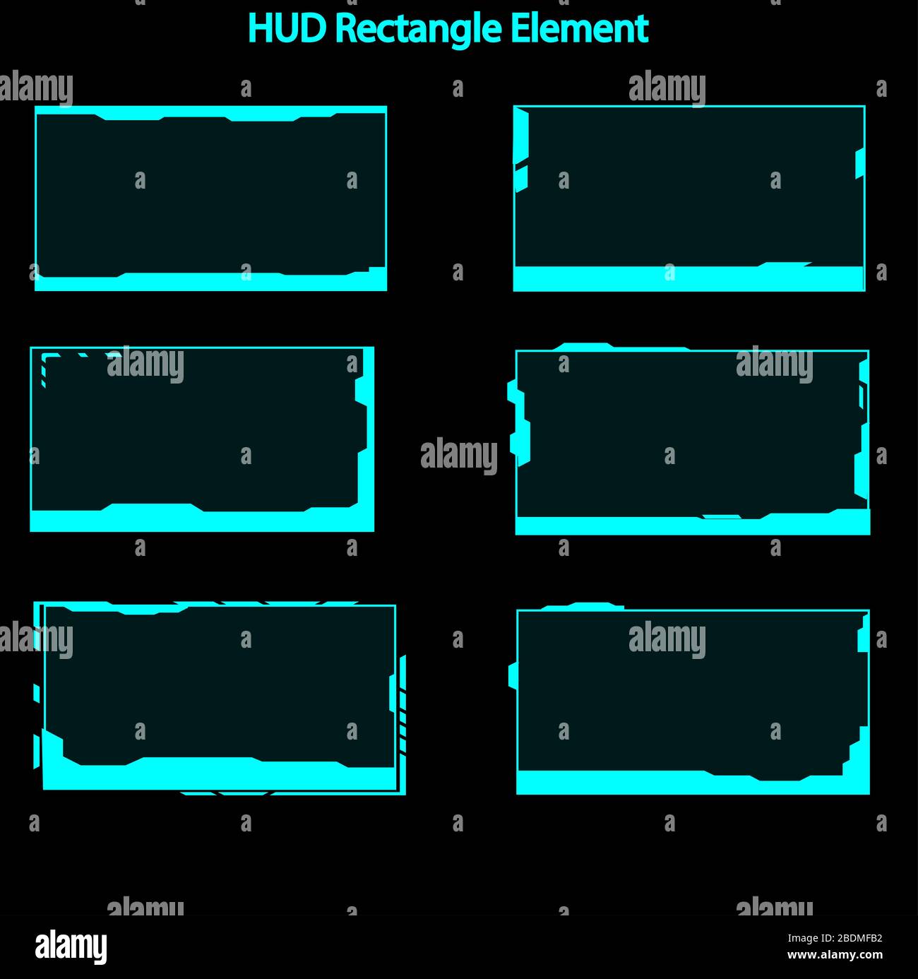 Set of hud rectangle elements,Futuristic Sci Fi Modern User Interface Set.hud rectangle elements ...