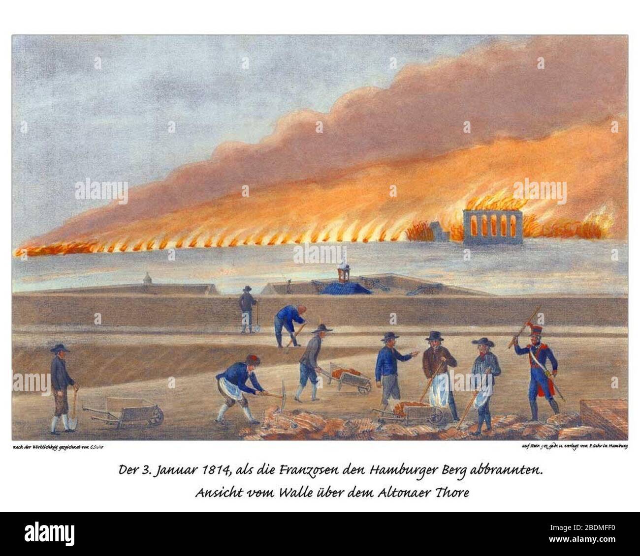Hamburger Berg demolition 1814 by Suhr Stock Photo - Alamy