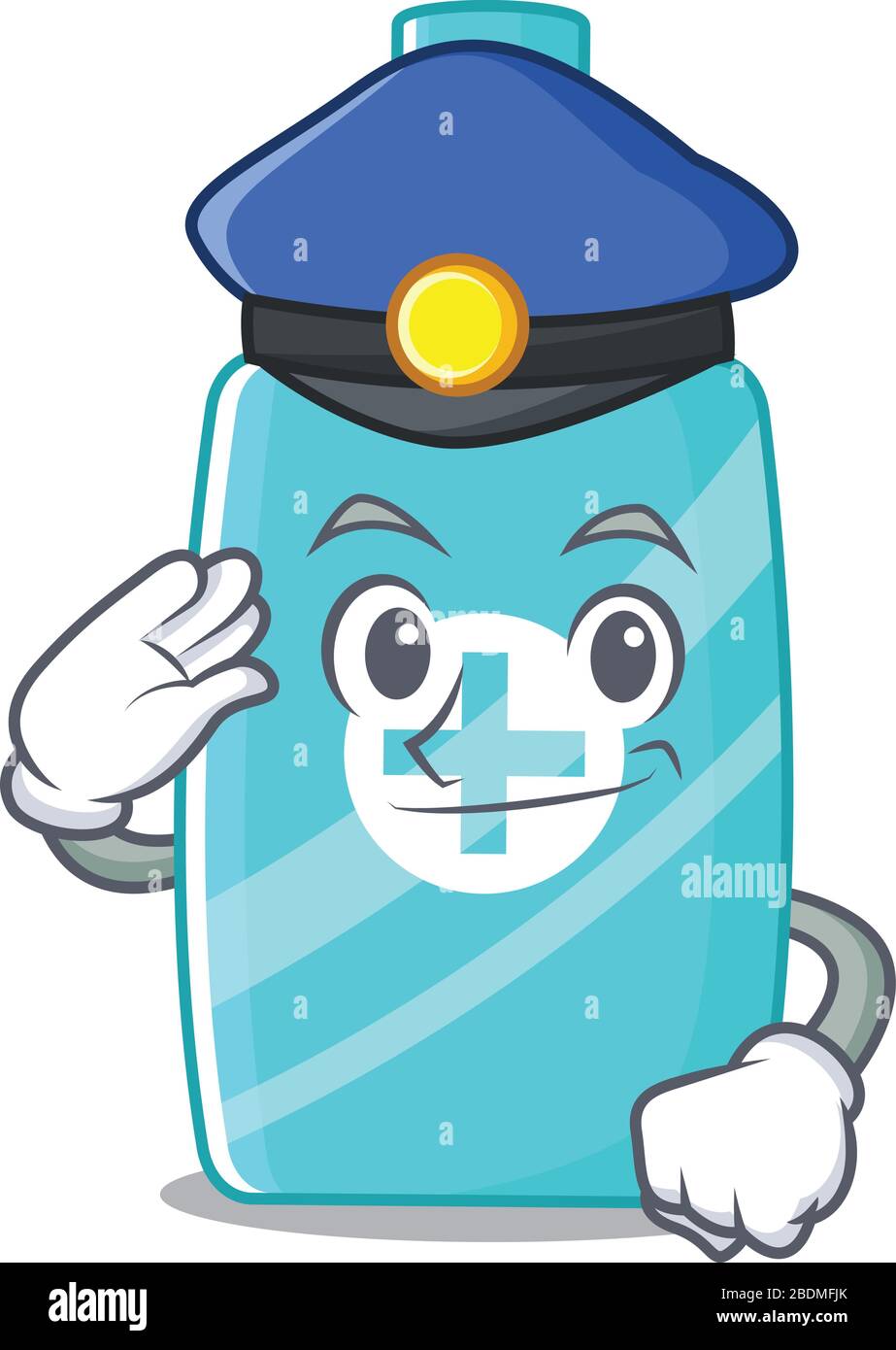Police officer mascot design of ointment cream wearing a hat Stock ...