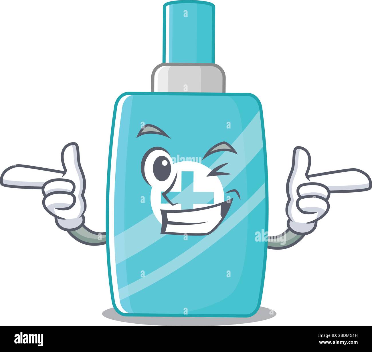 Cartoon design concept of ointment cream with funny wink eye Stock ...