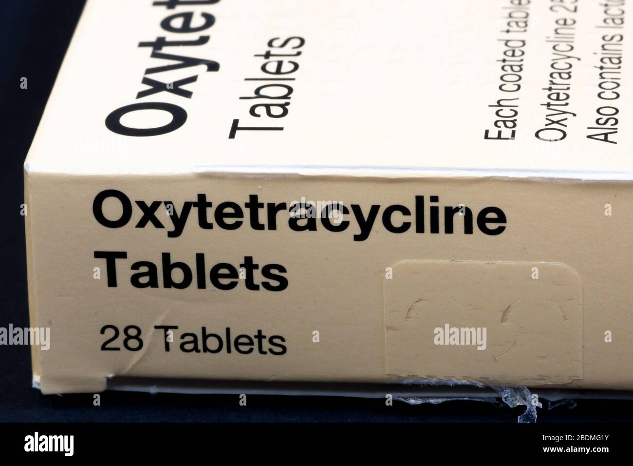 Box of Oxytetracycline tablets, the second of the broad spectrum ...