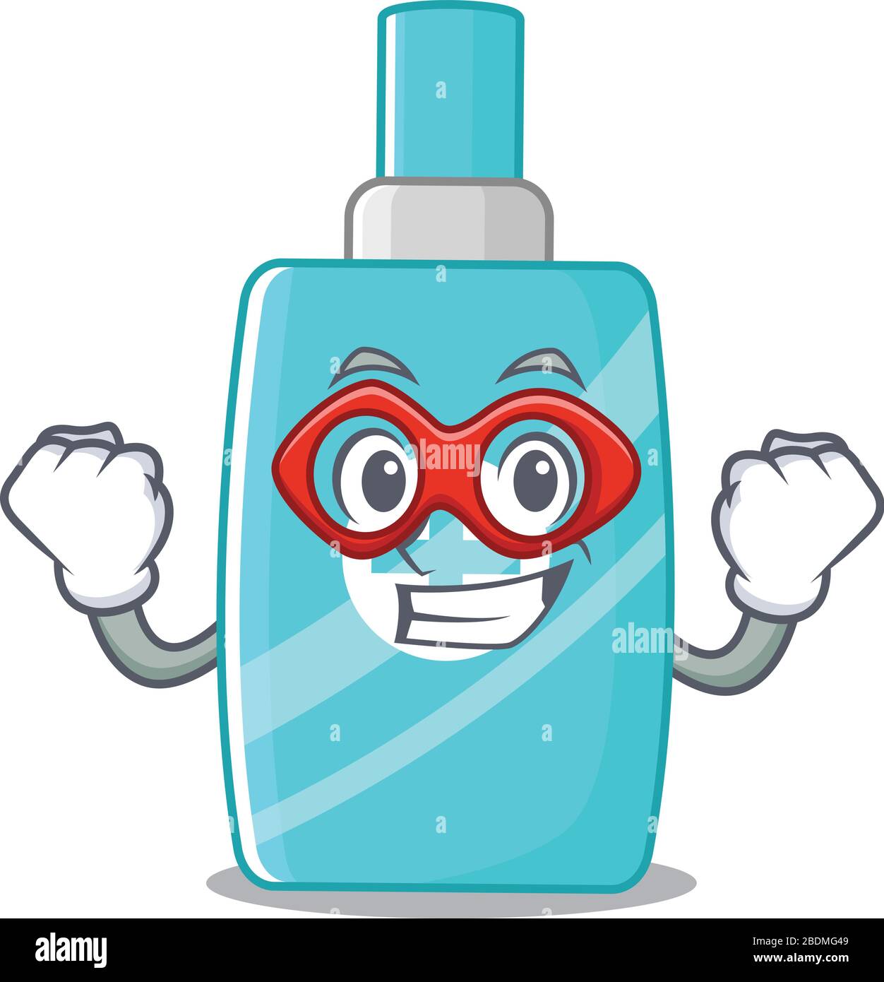 A cartoon character of ointment cream performed as a Super hero Stock ...