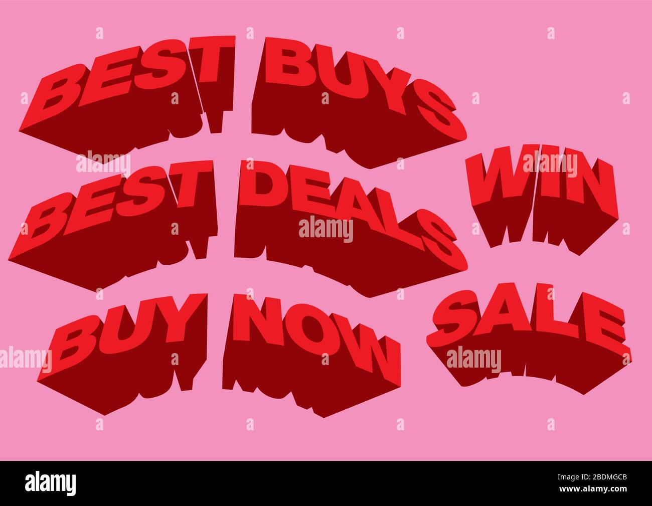 Red 3D sale text in different angles. Vector illustration Stock Vector ...