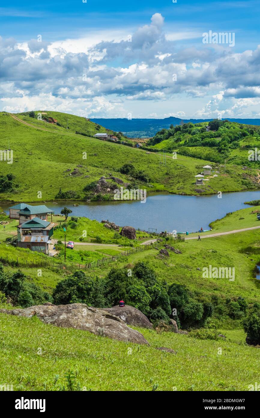 beautiful natural lakes on top of the mountains in mawphanlur west ...