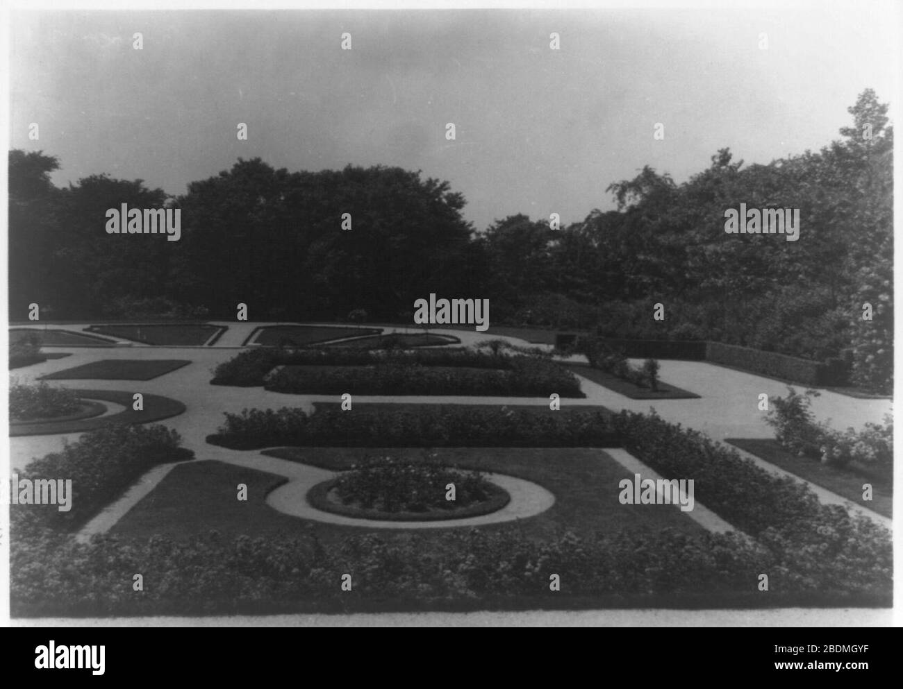 Hamilton Rice Home in Newport, Rhode Island, showing view of formal ...