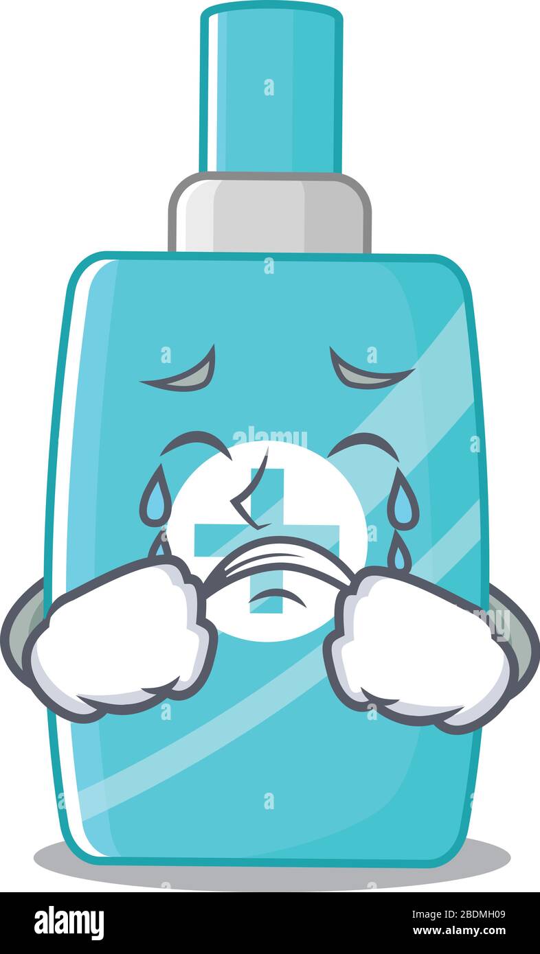 Cartoon character design of ointment cream with a crying face Stock ...