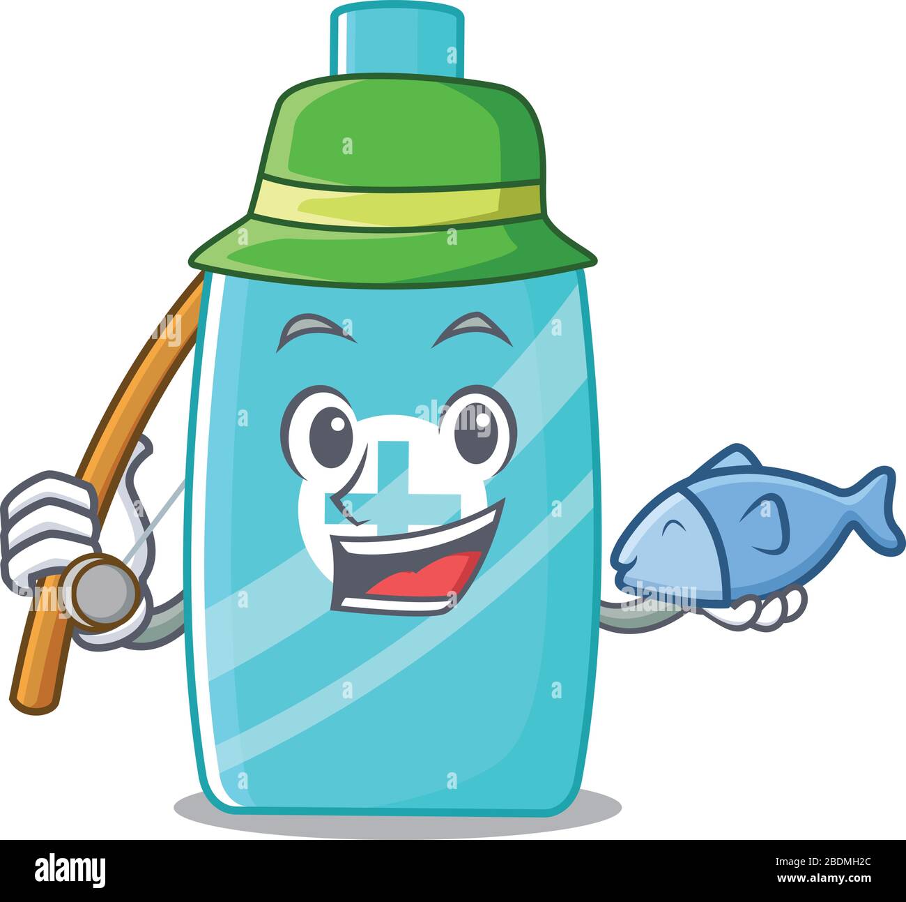 Cartoon design concept of ointment cream while fishing Stock Vector ...