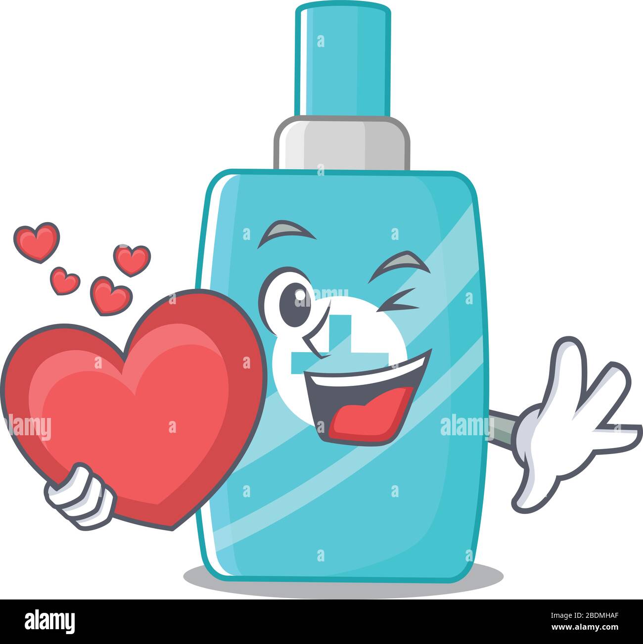A sweet ointment cream cartoon character style with a heart Stock ...