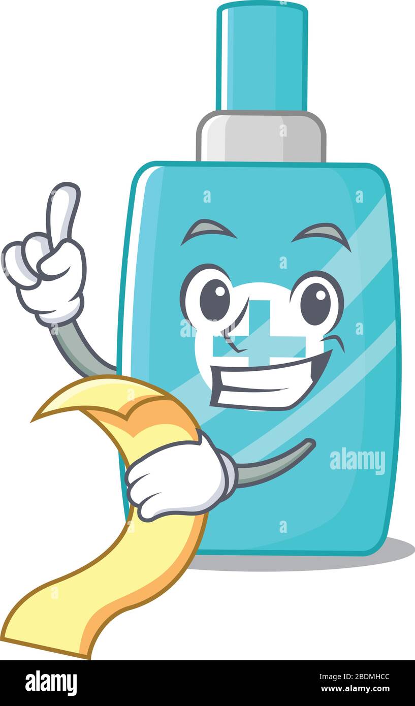 Ointment cream mascot character design with a menu on his hand Stock ...