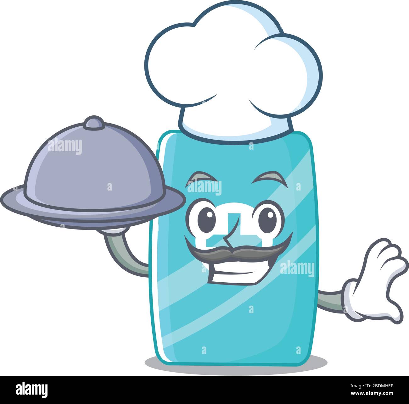 Ointment cream chef cartoon character serving food on tray Stock Vector ...