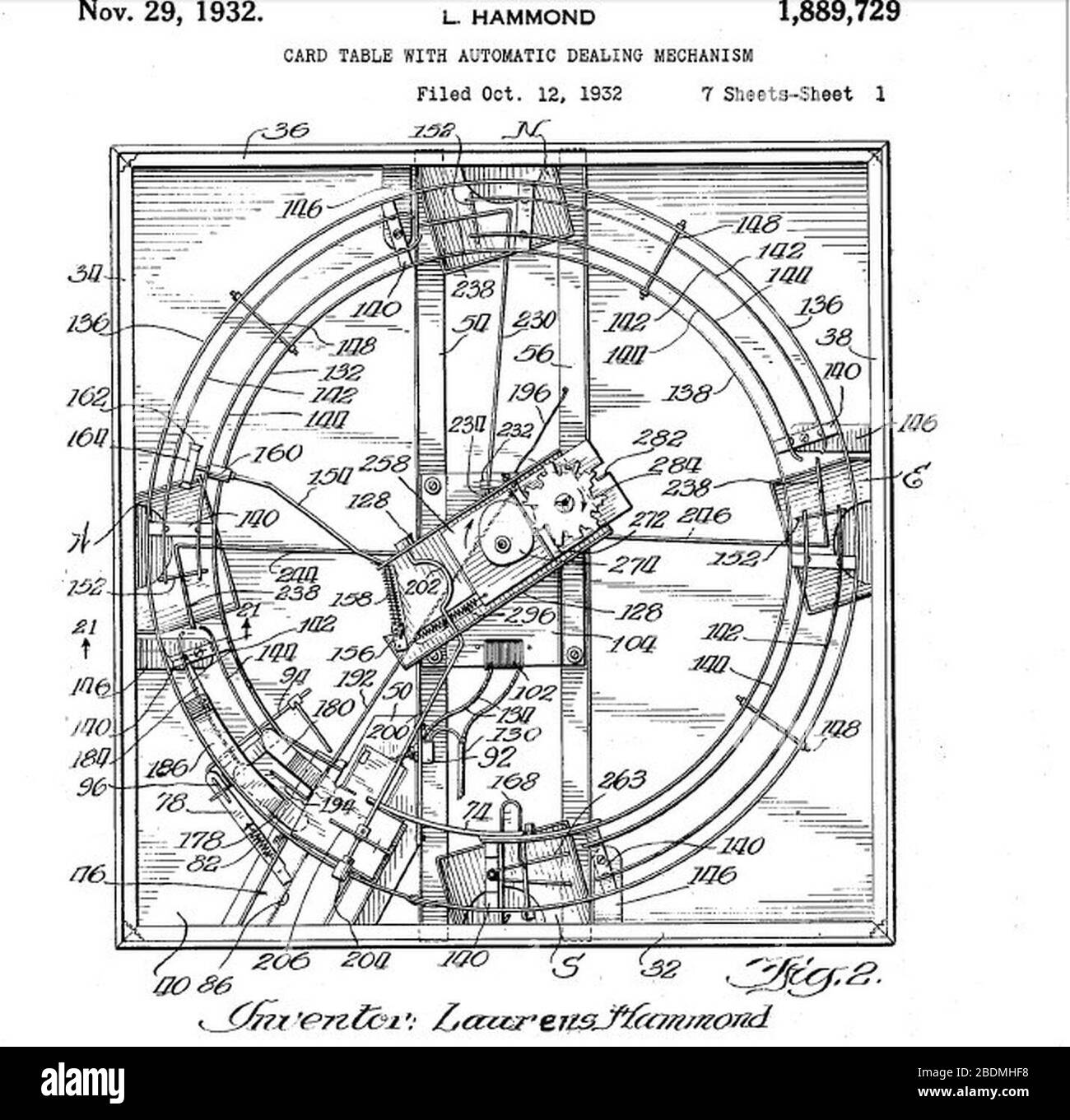 Hammond card table mechanism Stock Photo - Alamy