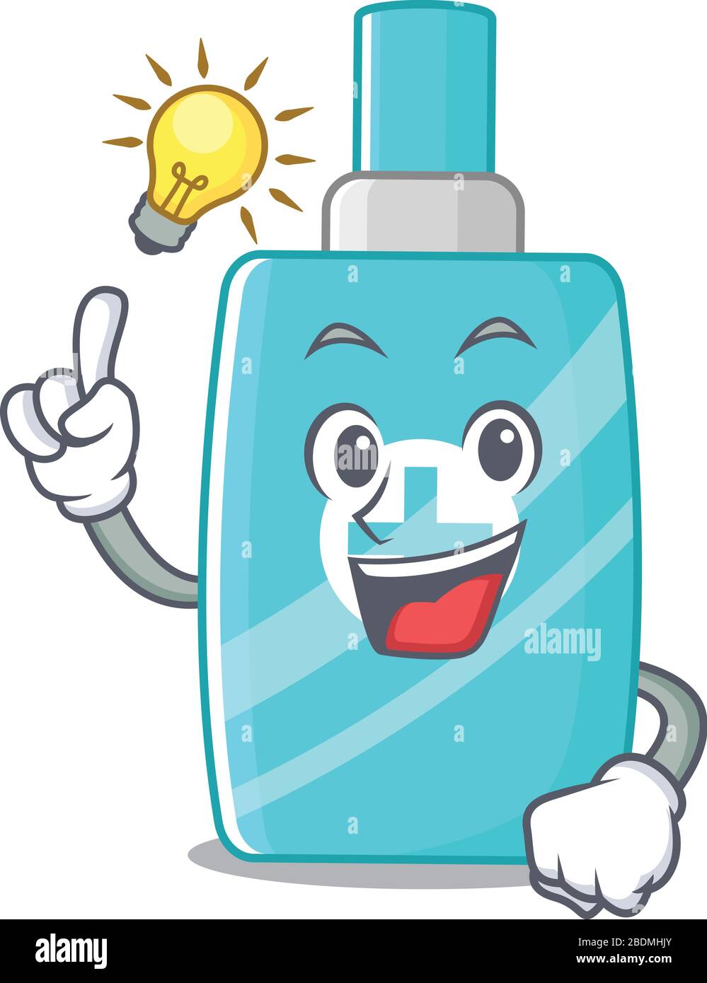 Mascot character design of ointment cream with has an idea smart ...