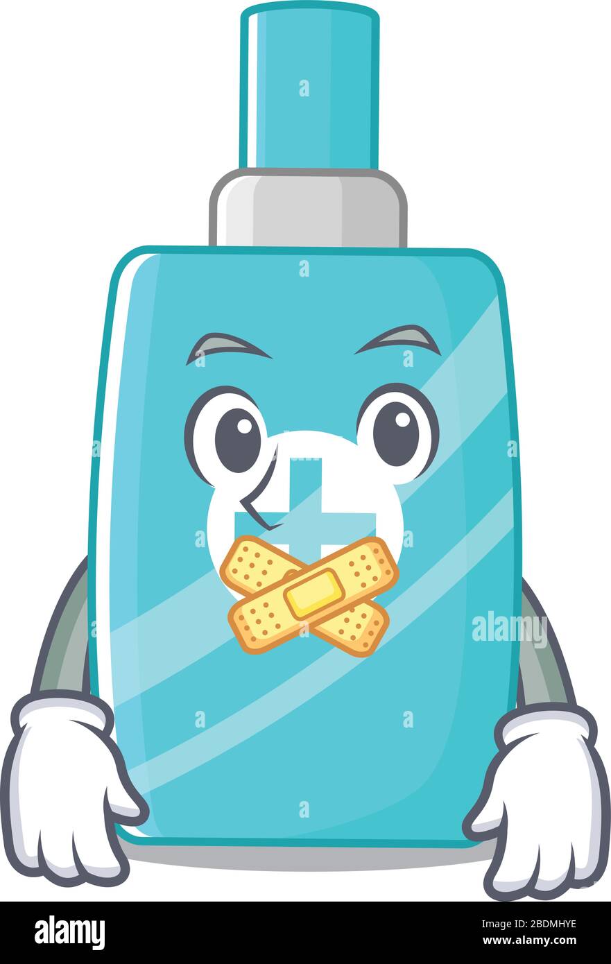 Ointment cream cartoon character style with mysterious silent gesture ...