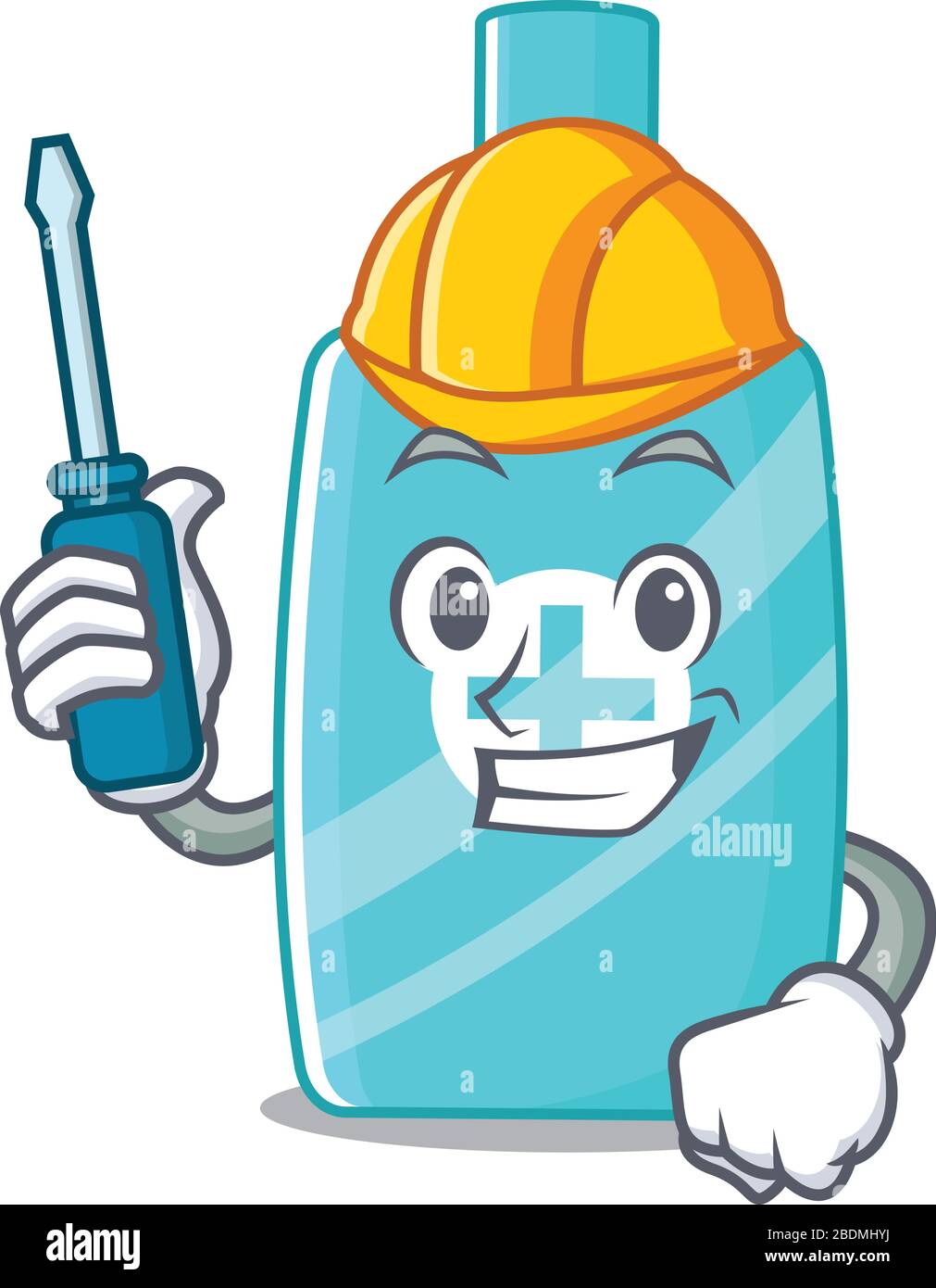 cartoon character of ointment cream worked as an automotive Stock ...