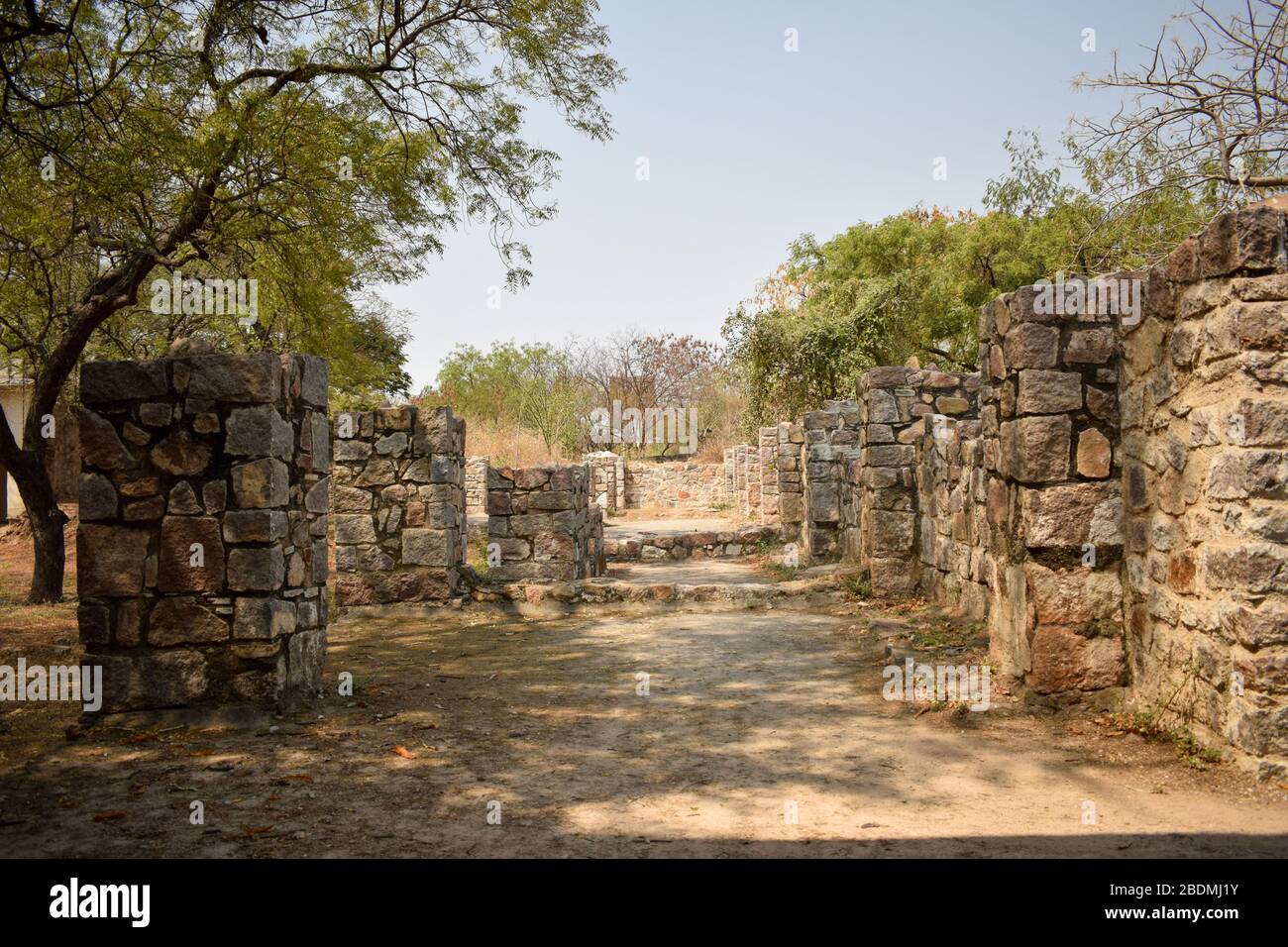 The Stone block Steps walk path in the Fort stock photograph image ...