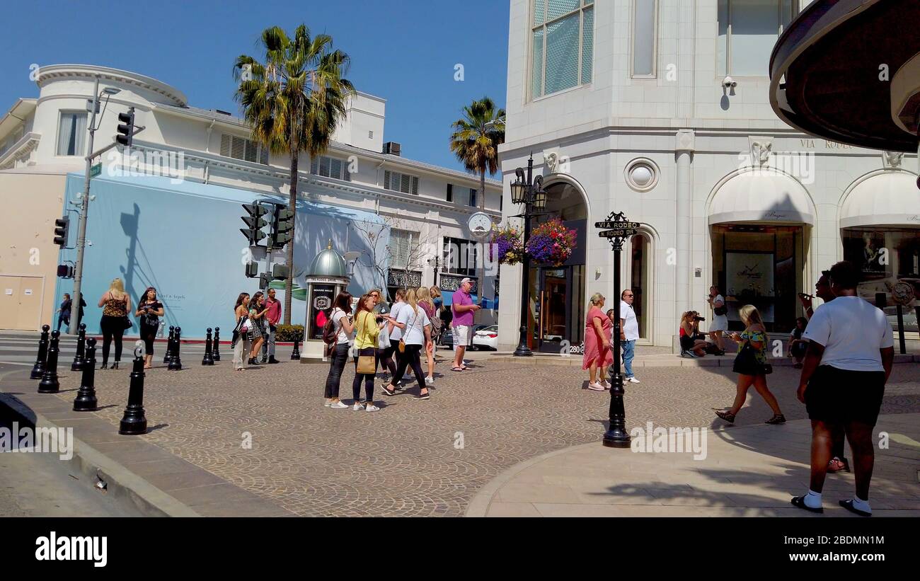 Exclusive stores at Rodeo Drive in Beverly Hills - LOS ANGELES, USA ...