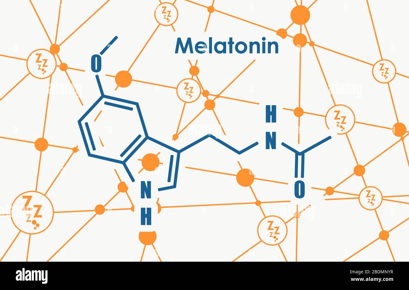 Melatonin structure Stock Vector Images - Alamy