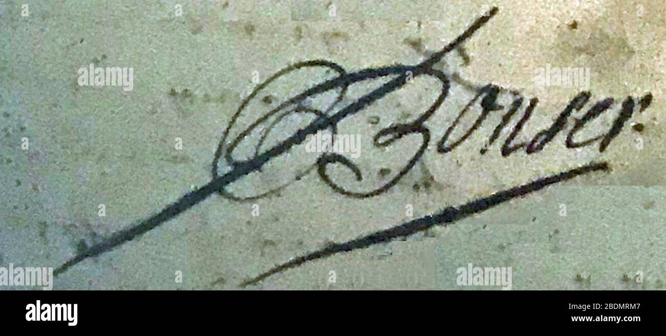 Handtekening Jacob Bonser 1676 Stock Photo - Alamy