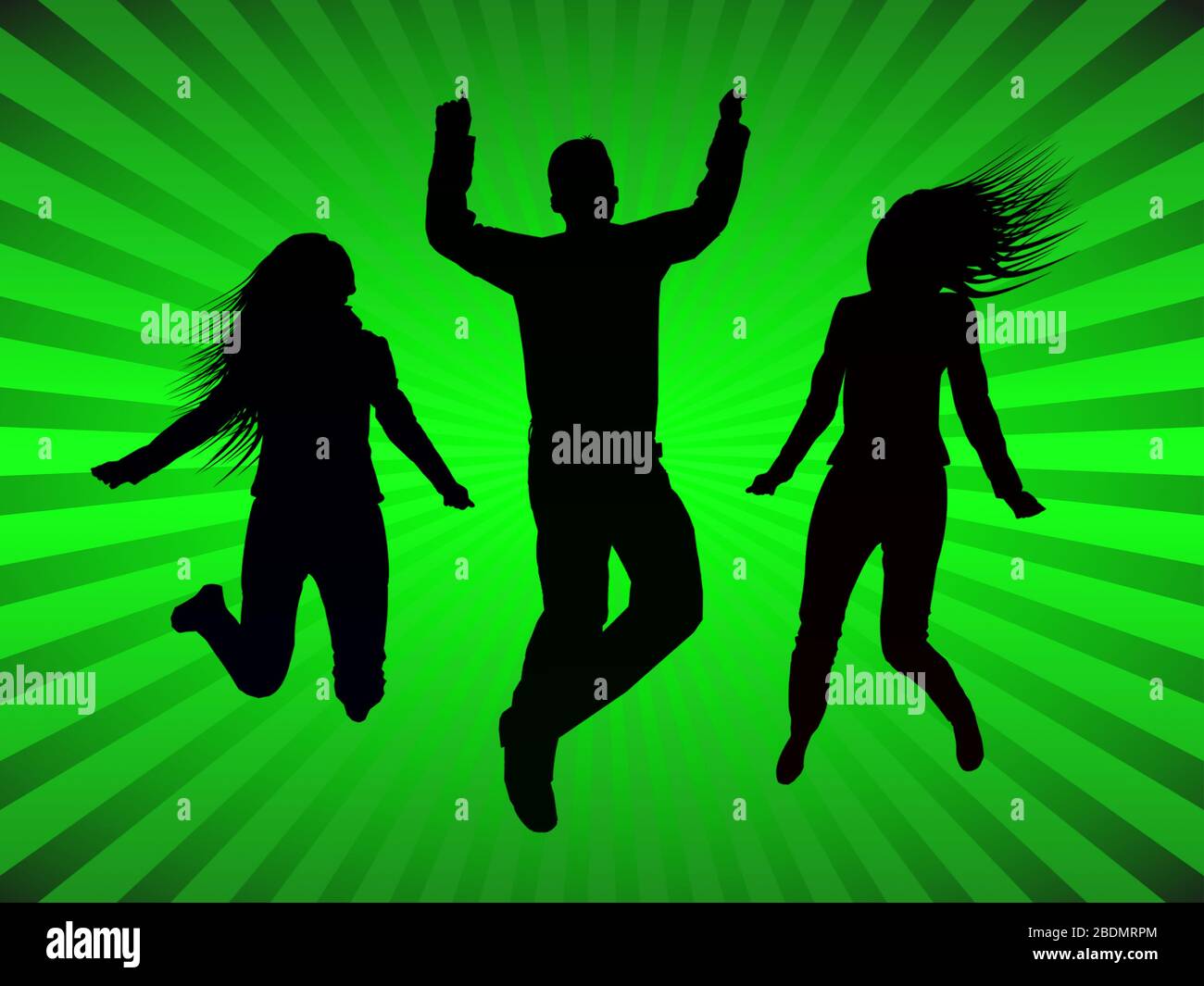 Three people jumping Stock Photo - Alamy