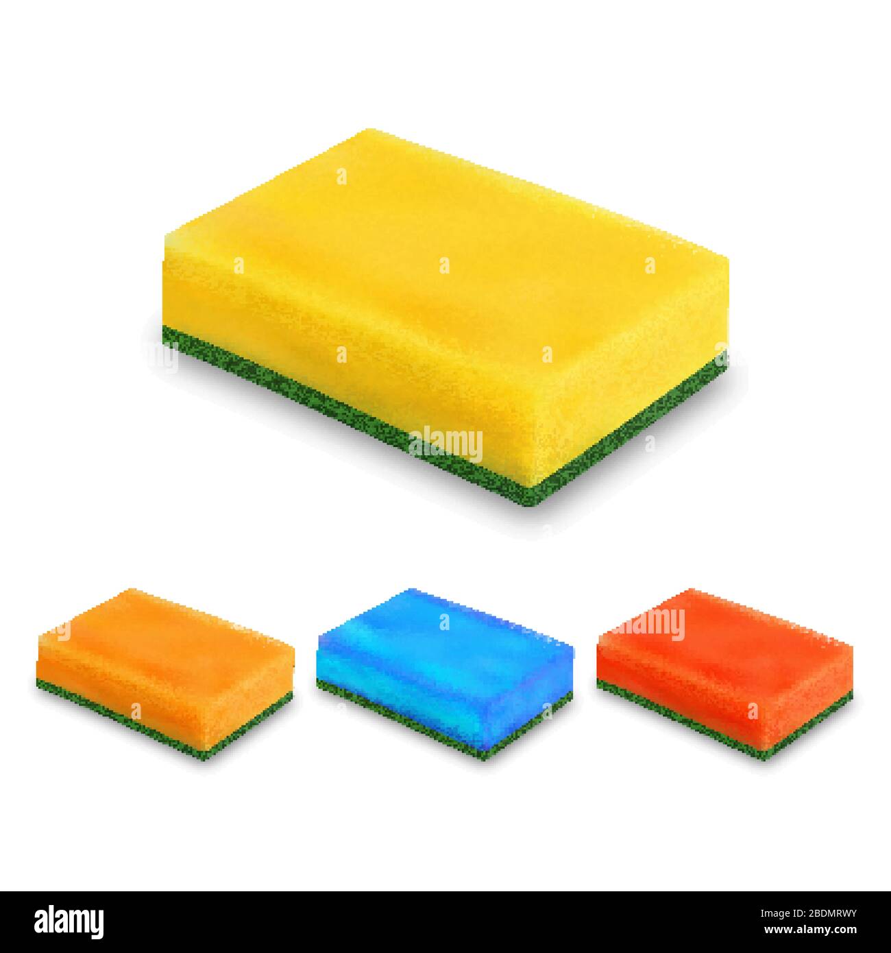 Sponge For Washing Dish Collection Set Vector Stock Vector Image & Art ...