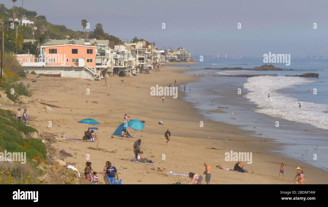 Zuma Beach in Malibu - MALIBU, USA - MARCH 29, 2019 Stock Photo - Alamy