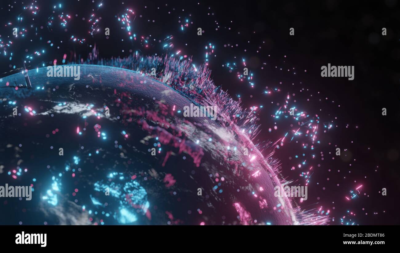 Abstract futuristic planet Earth Stock Photo - Alamy